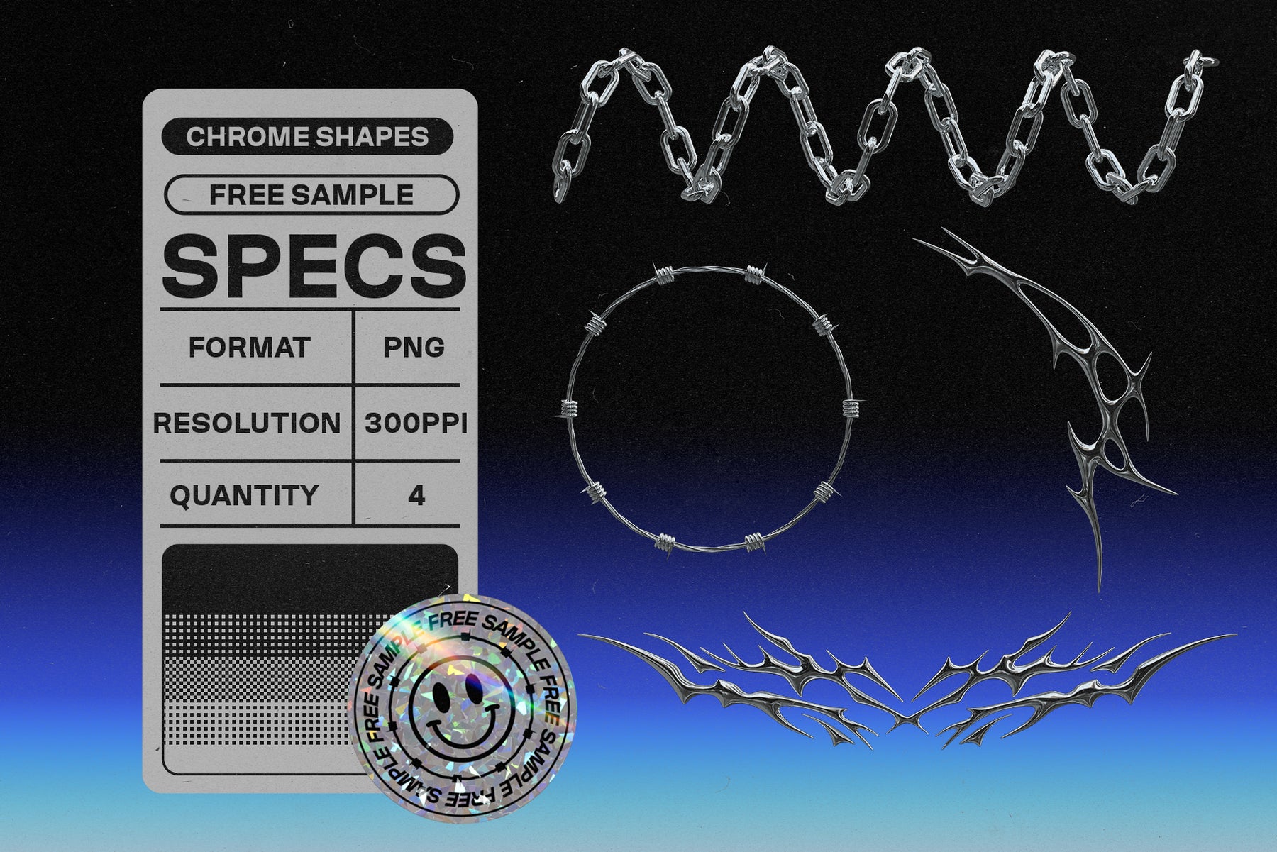 Chrome Shapes FREE SAMPLE